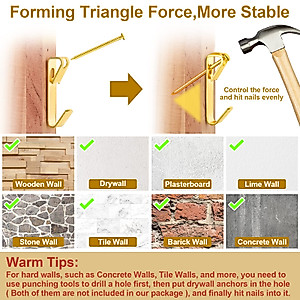 MAPVOLUT 372 PCS Picture Hanging Kit, Christmas Decorations Indoor Outside Picture Hangers, Heavy Duty Picture Frame Mirror Wall Hanging Hardware Hooks Kit with Nails Sawtooth for Hanging Picture