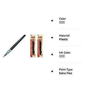 Pentel Fude Brush Pen Extra Fine (XFL2F) + Cartridge (XFR-AD) 2-Pack