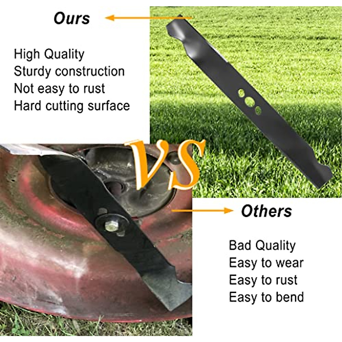 Wadoy 2105300125A Blade 1 Pack, MNA152505 MNA152701 Lawn Mower Blade Compatible with Hyper Tough 20 Inch Mower Blade