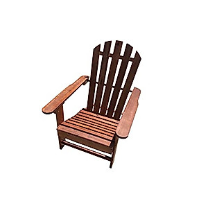 TisYourSeason Solid Acacia Wood Adirondack Lounger Chair with Footstool Ottoman Accent Furniture for Yard,Patio,Garden,Lawn w/Natural Finish