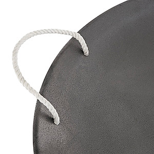 Slippery Racer ProDisc 26 Inch Heavy Duty Aluminum Iron Alloy Metal Kids Winter Saucer Snow Sled with Dual Riveted Soft Grip Rope Handles (Silver)