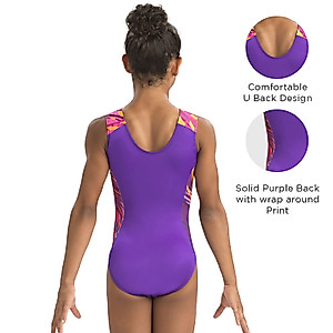 GK Girls Gymnastics Leotards Dance Ballet Apparel One Piece (CL, Sassy Safari)