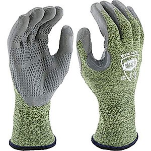 IRONCAT 6100 Metal Tamer TIG Welding Gloves - [1 Pair] Medium, Material Used>, Fire Resistant Silicone Coated Palm Knit. Welder Safety Wear