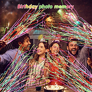 Sratte 100 Pcs Hand Throw Streamers with Colorful Ribbon No Mess Confetti Crackers for Wedding, Party, Graduation, Birthday, Celebration