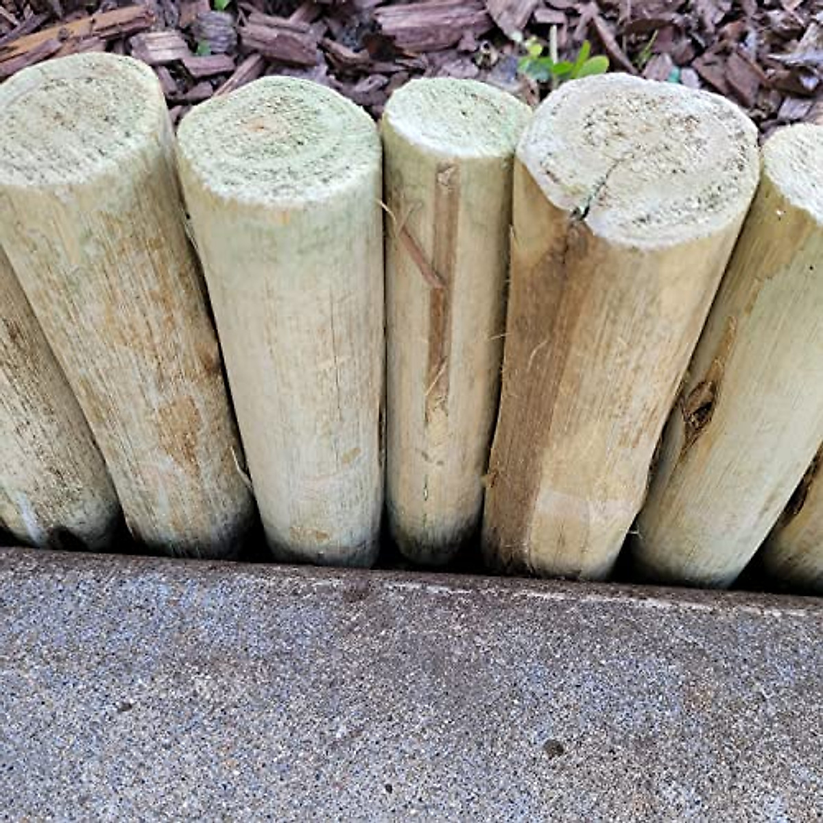 Backyard X-Scapes Natural Eucalyptus Wood Solid Log for Garden Edging Lawn Landscape Fence Borders 72 in L x 6 in H x 1.25 in D