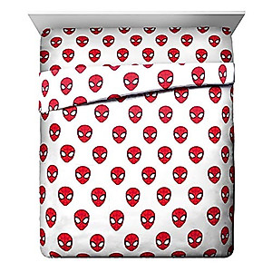 Jay Franco Marvel Spiderman Spidey Daze 5 Piece Queen Bed Set - Includes Reversible Comforter & Sheet Set Bedding - Super Soft Fade Resistant Microfiber (Official Marvel Product)