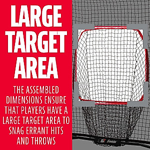 Franklin Sports MLB Flexpro Training Backstop Net and Pitching Target - Baseball and Softball Batting Practice Net - Portable Sport Net and Target, Black, 7' x 7'