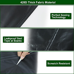 Delixike Outdoor Square Table Cover, Waterproof Patio Table Top Cover, Anti-uv Garden Furniture Covers,Fit for 27Inches Square Patio Furniture Outdoor/Indoor Use, Diameter 27.5inch