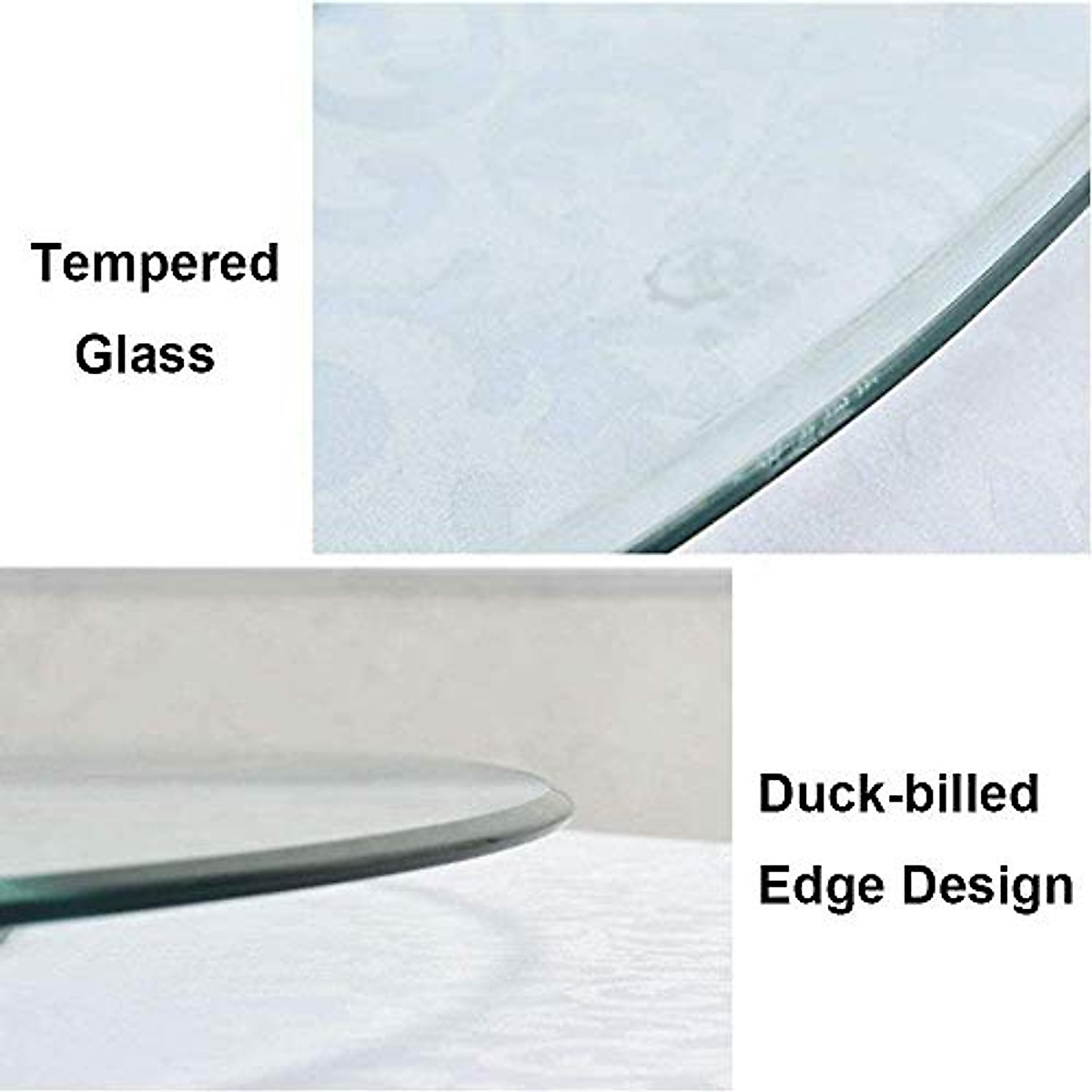 MANG Large Tempered Glass Lazy Susan Round Rotating Turntable Tray Kitchen Dining Table Serving Plate For Family/Birthday Parties, Chinese Restaurant