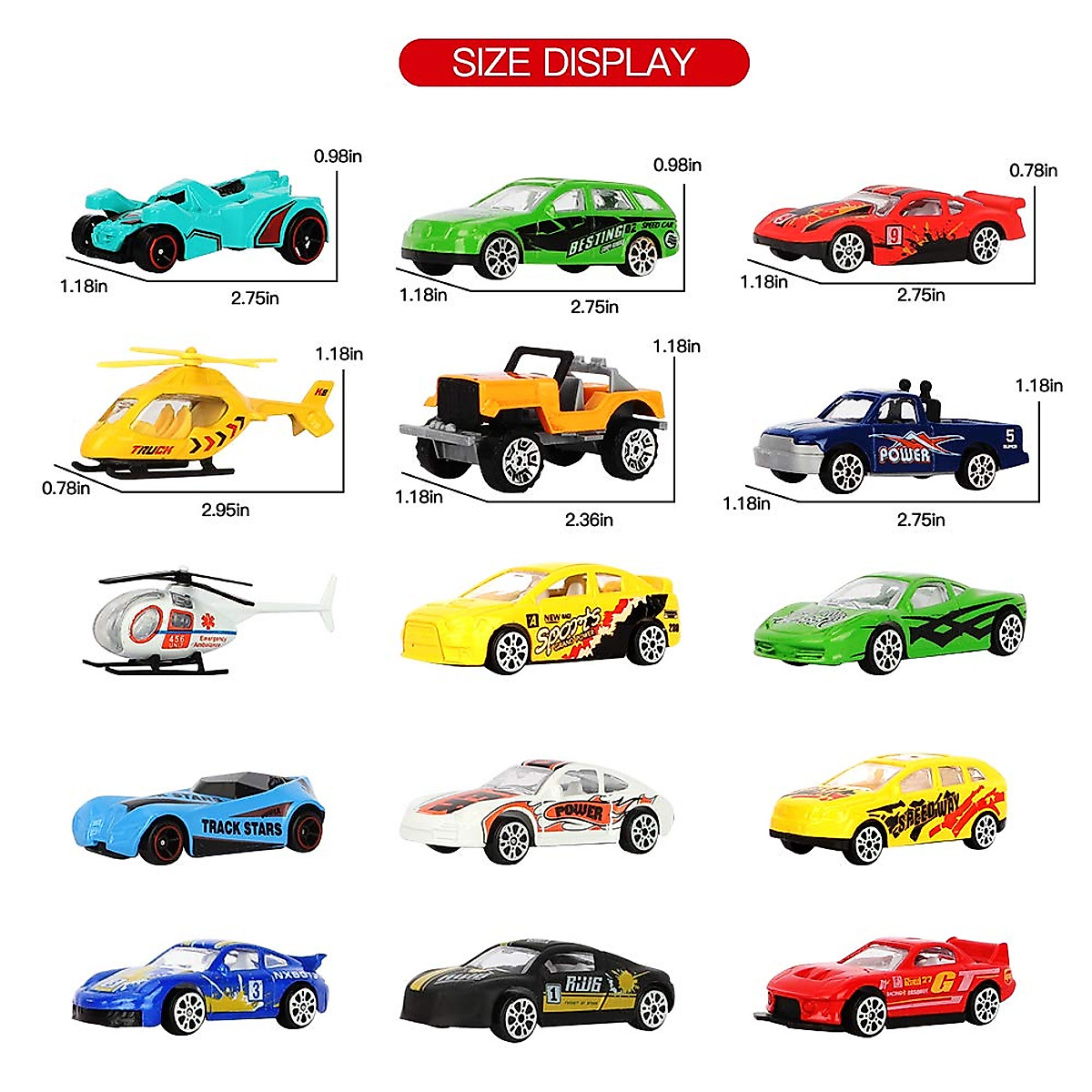 Kids Toy Car & Playmat Set-Car Toy Set for 3 Year Old Boys-17 PCS Metal Racing Car -Vehicle Car Toys for Boys Toddlers