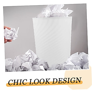 CHILDWEET Bedroom Trash Can with Simple Style Capacity PP Material Home Office Waste Basket