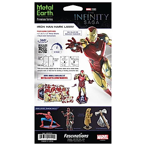 Metal Earth Premium Series Marvel Iron Man Mark LXXXV 3D Metal Model Kit Bundle with Tweezers Fascinations