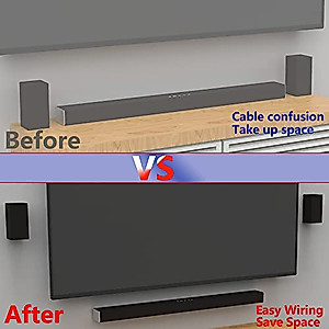 Sound Bar Wall Mount Bracket for VIZIO Soundbars, Mounting Brackets for Vizio Sound Bars and Surround Speakers, Mounted Under the TV, Fits of Most Satellite Speakers, Bookshelf Speakers Mounts