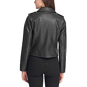 Levi's Women's Faux Leather Moto Jacket (Regular & Plus Size), Classic Black, 2X