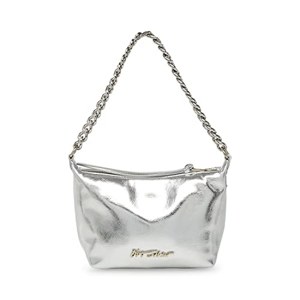 Betsey Johnson Chain Gang Hobo Shoulder Bag, Silver