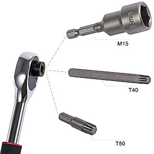 E-cowlboy Hard Top and Door Removal Torx Set Tool Kit for 2007-2024 Jeep Wrangler JK JKU JL JLU Sports Sahara Freedom Rubicon Unlimited Gladiator JT 2-Door & 4-Door Replace 68361574AB 82214166AB