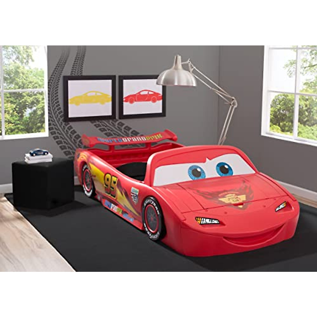 Disney/Pixar Cars Lightning McQueen Toddler-To-Twin Bed with Toy Box by Delta Children