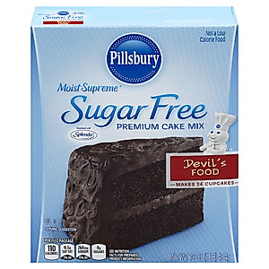Pillsbury Moist Supreme Sugar Free Devil's Food Premium Cake Mix, 16-Ounce (Pack of 12)