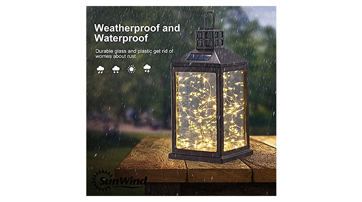 SUNWIND Solar Lantern Lights - Waterproof & Elegant