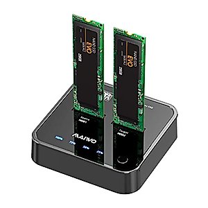 MAIWO K3016S 2 Bay M.2 SATA Duplicator, Tool-Free Type C to SATA M.2 Docking Station for B+M Key, Support Offline Clone and one- Key System Disk Copy Function. (Incompatible with NVMe SSDs)