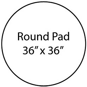 The Blue Rooster Round Flexible Fire Resistant Chiminea Hearth Pad, 36" - CPSC Certified - Fireplace Rug, Thick 6mm Pad Protects Floor, Deck, Patio, and Cushions Knees.