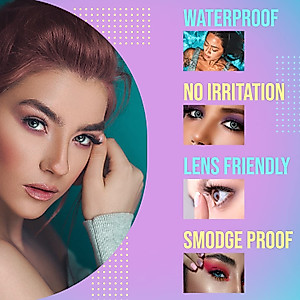 4D Waterproof Mascara – False Lash Effect, Lengthening & Volumizing – Carbon Black, 8 mL