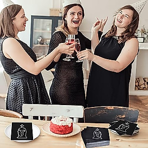 Death to My 20s Party 30th Birthday Party Supplies Decorations 30th Birthday Party Supplies Black Funeral Rip to My 20s Birthday Party Supplies 50PCS Napkins for My Youth Party
