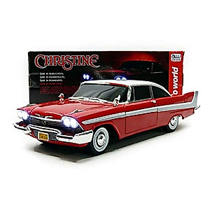 1/18 '58 Plymouth Fury Stephen King Christine Die Cast Movie Car, Multicolored (AWSS102)