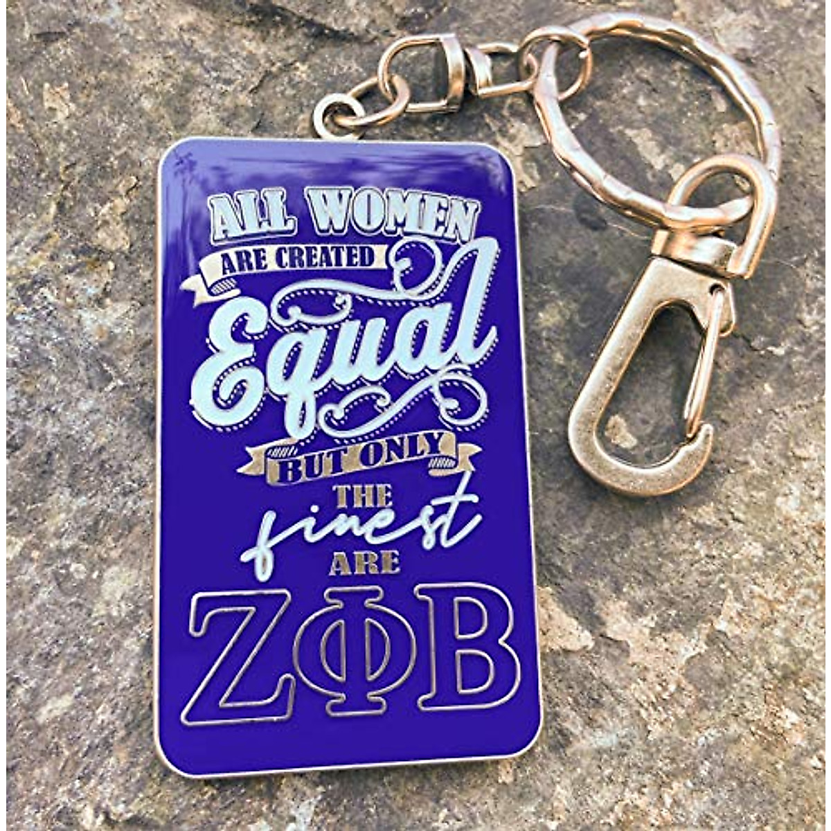 BBGreek Zeta Phi Beta Sorority Paraphernalia - Only The Finest - Keychain Gifts - Official licensed Vendor