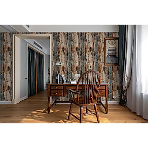 Heroad Brand 17.3"x78.7" Contact Paper Wood Wallpaper Stick and Peel Removable Self Adhesive Wallpaper for Living Room Bedroom Kitchen Backsplash