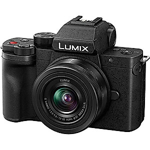 Panasonic DC-G100VK LUMIX G100 Mirrorless Camera 4K Vlogging Kit with 12-32mm Lens + DMW-SHGR1 Tripod Grip Bundle with Deco Gear Case + Microphone + 64GB Card + Photo Video Software Kit & Accessories