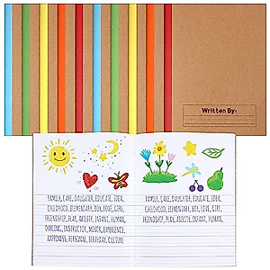 Henoyso 20 Pcs Primary Composition Notebook for Kids Bulk 9 3/4 x 7 1/2 Inch Primary Journals Writing Journal with Rainbow Spine Kids Handwriting and Drawing Story Journal for School Student Classroom