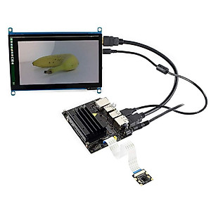 Jetson Nano Developer Accessories Kit for Small Powerful Computer AI Development Board with 7 inch IPS Touch HDMI Screen LCD Display Micro Card 64GB Camera Module @XYGStudy (AcceC)