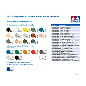 Tamiya Vought F4U-1D Corsair With Moto-Tug - 1:48 Scale plastic model kit