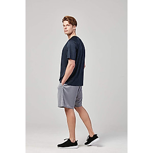 DEVOPS Men's 2-Pack Mesh Athletic Workout Basketball Running Mesh Shorts with Pockets