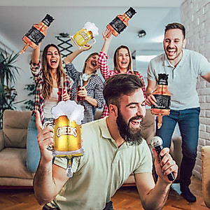 PANRRPERS10 Pcs Whisky Bottle Foil Balloons and Beer Mug Cheers Foil Balloons 16 Inch for Birthday Party Party Decoration Party Beer Festival Supplies