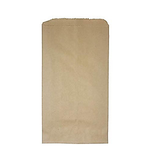Royal7 200 Pack 6.25" x 11" Inches Brown Kraft Paper Bags, Arts Sewing Crafts Cellophane Wrap Flat Merchandise Bags