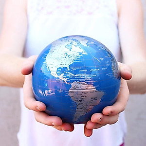 MOVA Globe Metallic Blue and Silver 4.5"