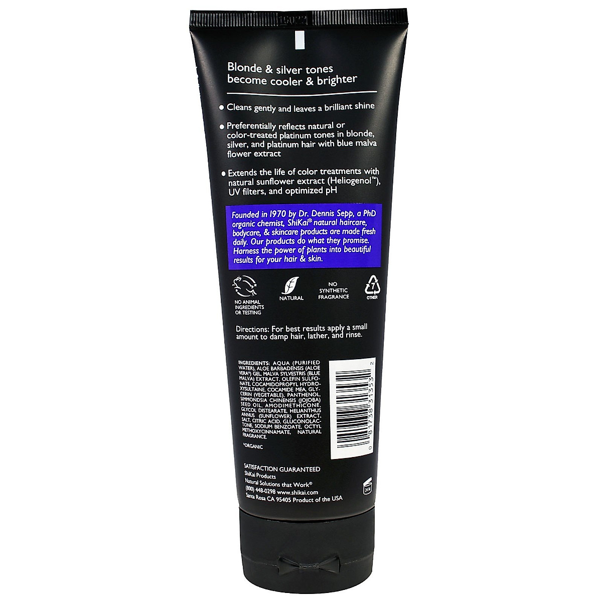 Shikai Color Reflect Platinum Shampoo and Shikai Color Reflect Daily Moisture Conditioner Bundle With Blue Malva, Avocado Oil, Panthenol (Provitamin B5) and Shea Butter, 8 fl. oz. each