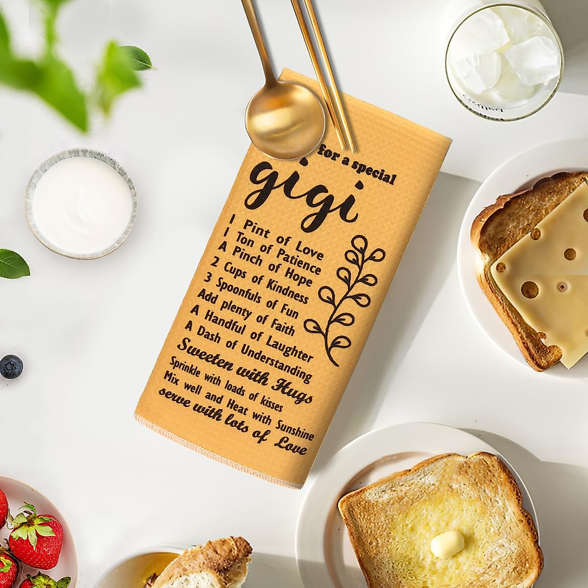 OCCdesign Gifts for Grandma - Unique Kitchen Dish Towels, 24 x 16 Inch Set of 4 for Nana, Gigi