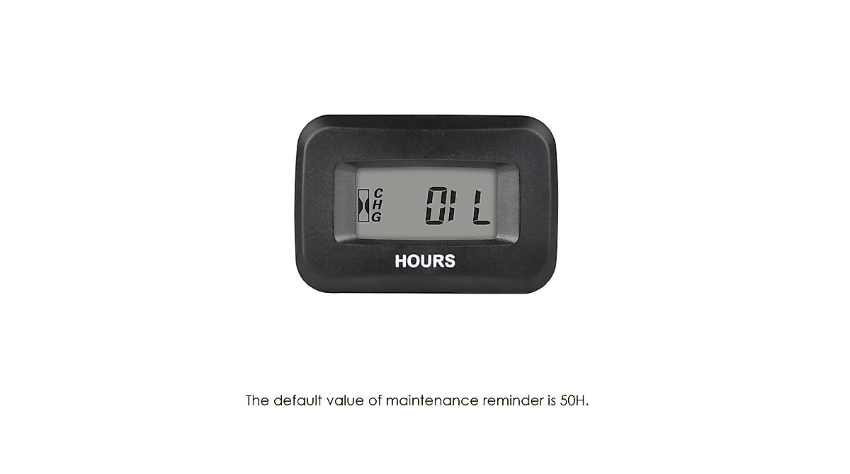 Jayron Hour Meter Gauge - Waterproof & Maintenance Timer