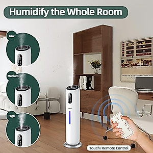 TEBILD Humidifiers for Bedroom Large Room 9L Ultrasonic Cool Mist Humidifier Top Fill Last Up to 52H with 3 Mist Speed,360°Nozzle,Timer, Night Light,Quiet Large Humidifier for Baby Adults Home Office