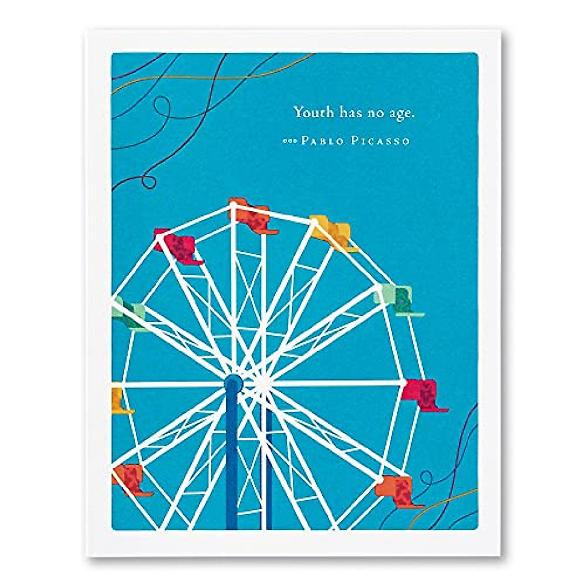 Compendium Positively Green 4-Pack of Birthday Cards - Forever Young, 4.25 in x 5.38 in, 4 Pieces