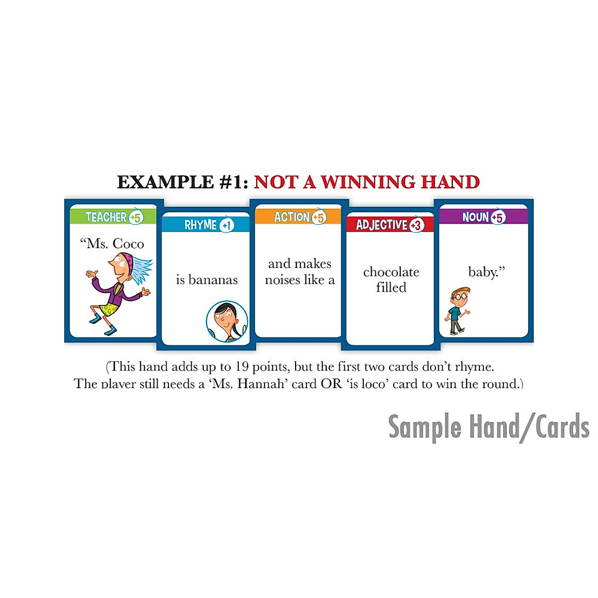 All Things Equal, Inc. Miss Bernard is a Wild Card- The My Weird School Game, Easy to Follow Rules, Educational, 2 to 4 Players, for Ages 6 to 10, Blue, White