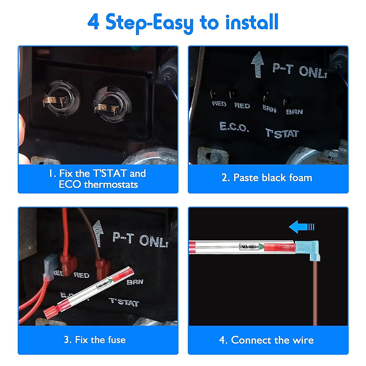 Dreyoo RV Water Heater Thermal Cutoff with ECO Thermostat Assembly Kit, UL Listed Replacement Part Compatible with Atwood 91447 93866 (2 Pcs)