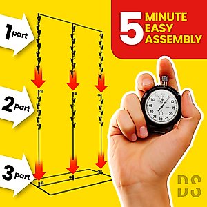 DS THE DISPLAY STORE Black 3-Row Potato Chip Rack Display Stand with 39 Clips, Snack Retail Display Rack, Chip Stand Display for Party, Countertop Chip Bag Holder, Snack Display for Counter