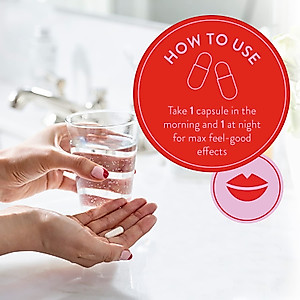 Love Wellness Mood Pill Supplement | Promotes a Happy Mood | Helps with PMS Hormones, Stress Relief, & Improves Mood | Vitamin B6, GABA, L-Theanine & Organic Ginkgo Biloba Leaf Powder | 60 Capsules