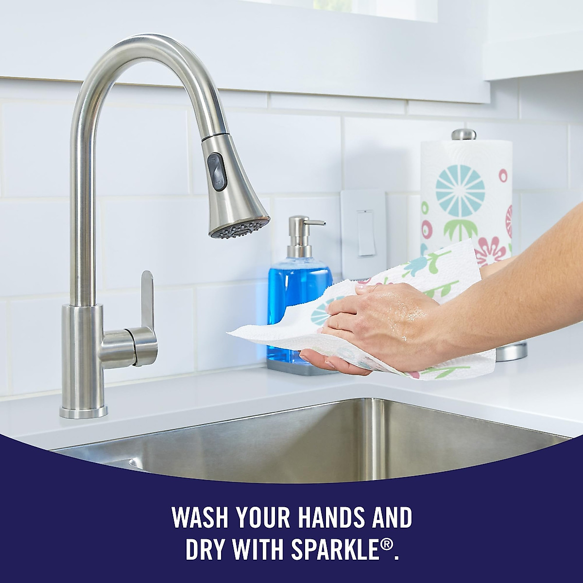 Sparkle® Pick-A-Size® Spirited Prints Paper Towels, 6 Double Rolls = 12 Regular Rolls