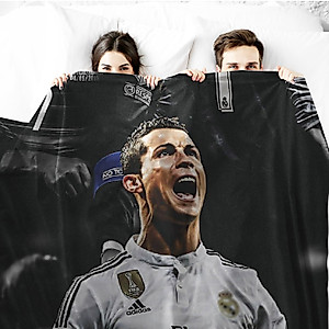 50''x60'' Flannel Football Player Blankets, Cozy Plush Throw Football Player Soft Blankets for Bedding Sofa and Travel Reserve air Conditioning Blanket Boys Girls Birthday Gifts