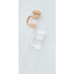 5 Pack Silicone Straw Covers - Compatible with Stanley Cups and Other Brands - Straw Caps for 20-40 oz Tumblers & Water Bottles - Neutral Color Straw Covers - Simple Straw Covers Toppers